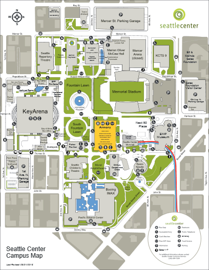 seattle center map シアトル・センター・マップ - junglecity.com
